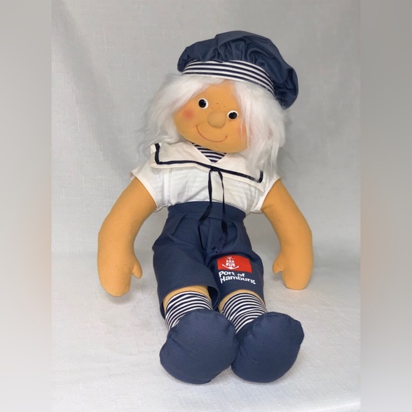 Vintage | Other | Rare Vintage German Sailor Rag Doll Port Hamburg Man ...